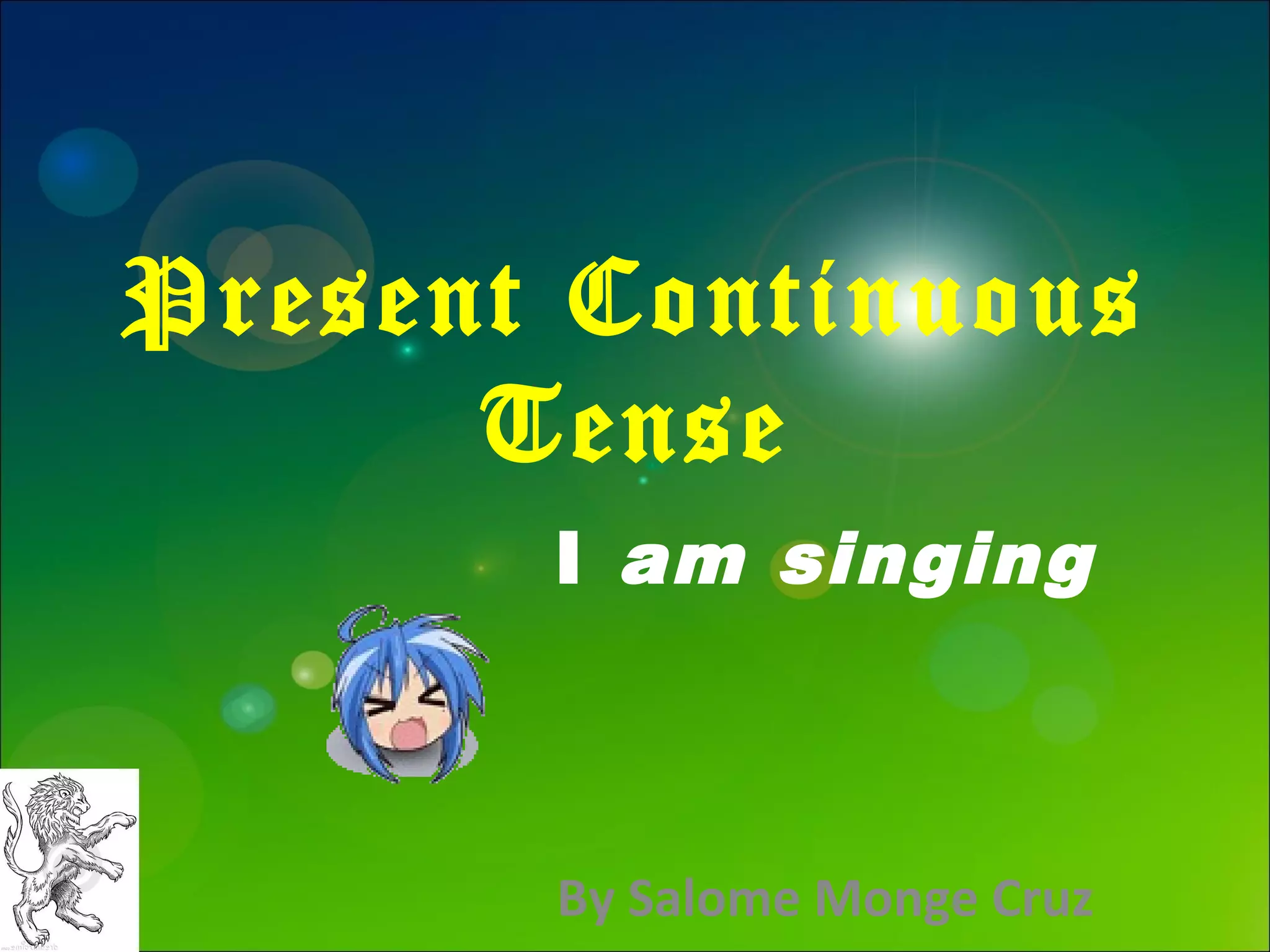 Present continuous tense | PPT