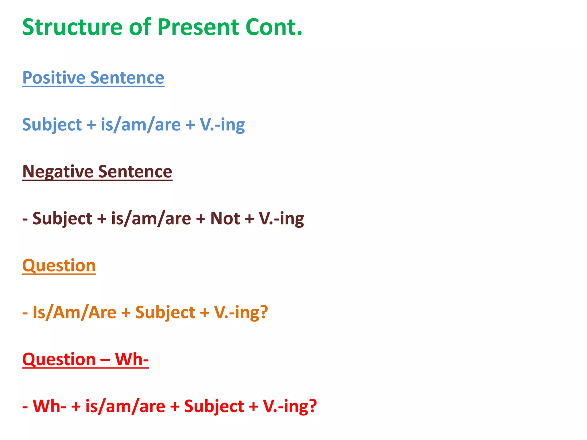 Present continuous tense | PPTX