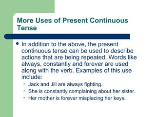 Present Continuous Tense | PPT