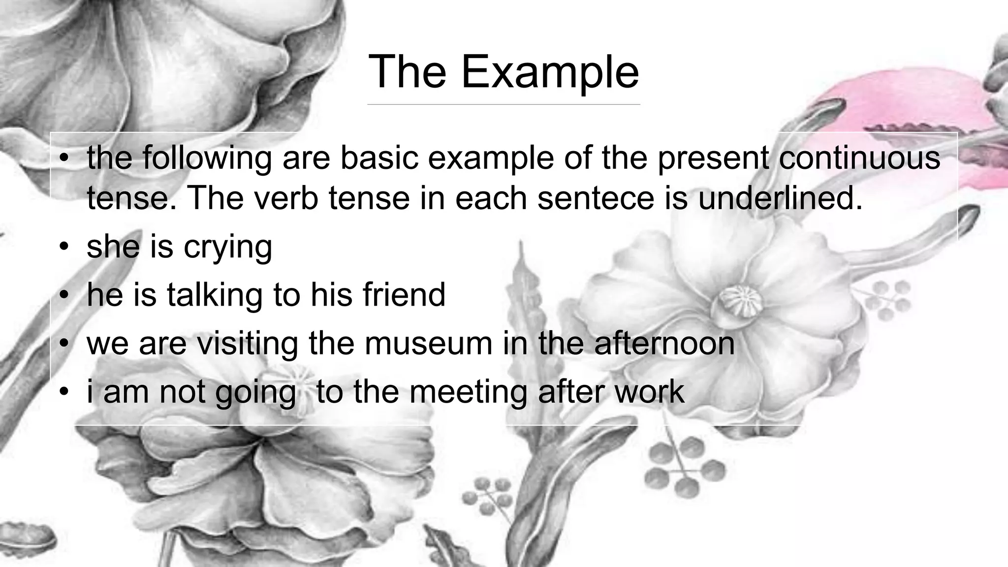 Present continuous tense | PPTX