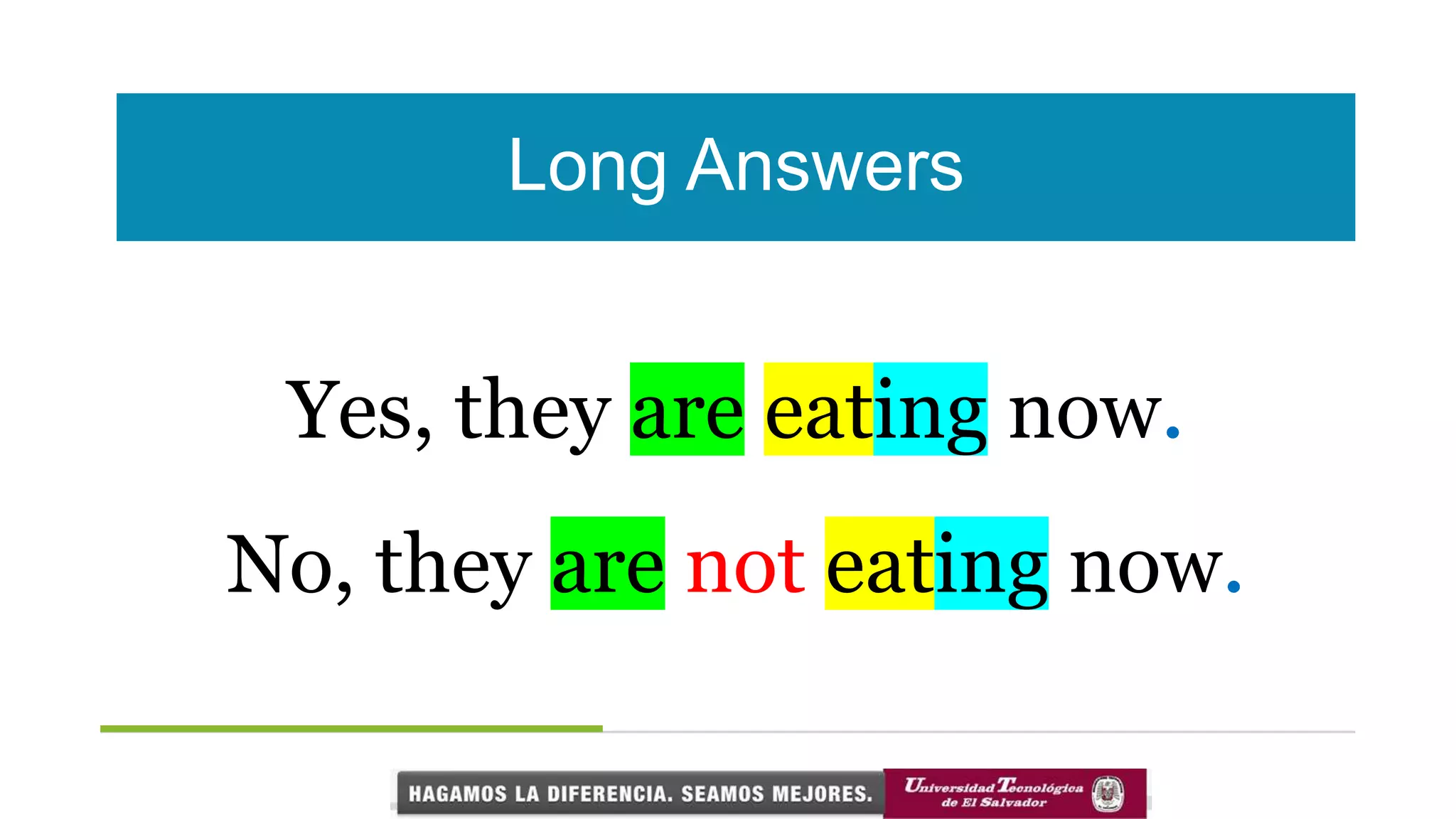 Present continuous tense | PPT