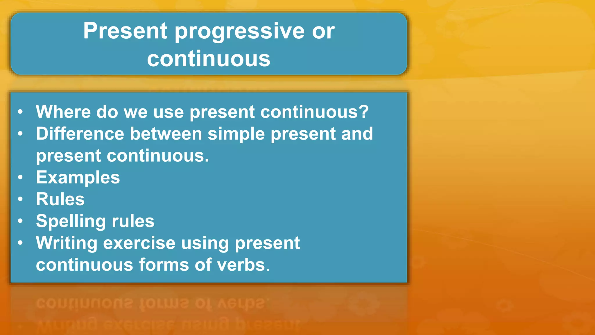 #learningisfun #englishgrammar Tenses | Present Continuous Tense ...