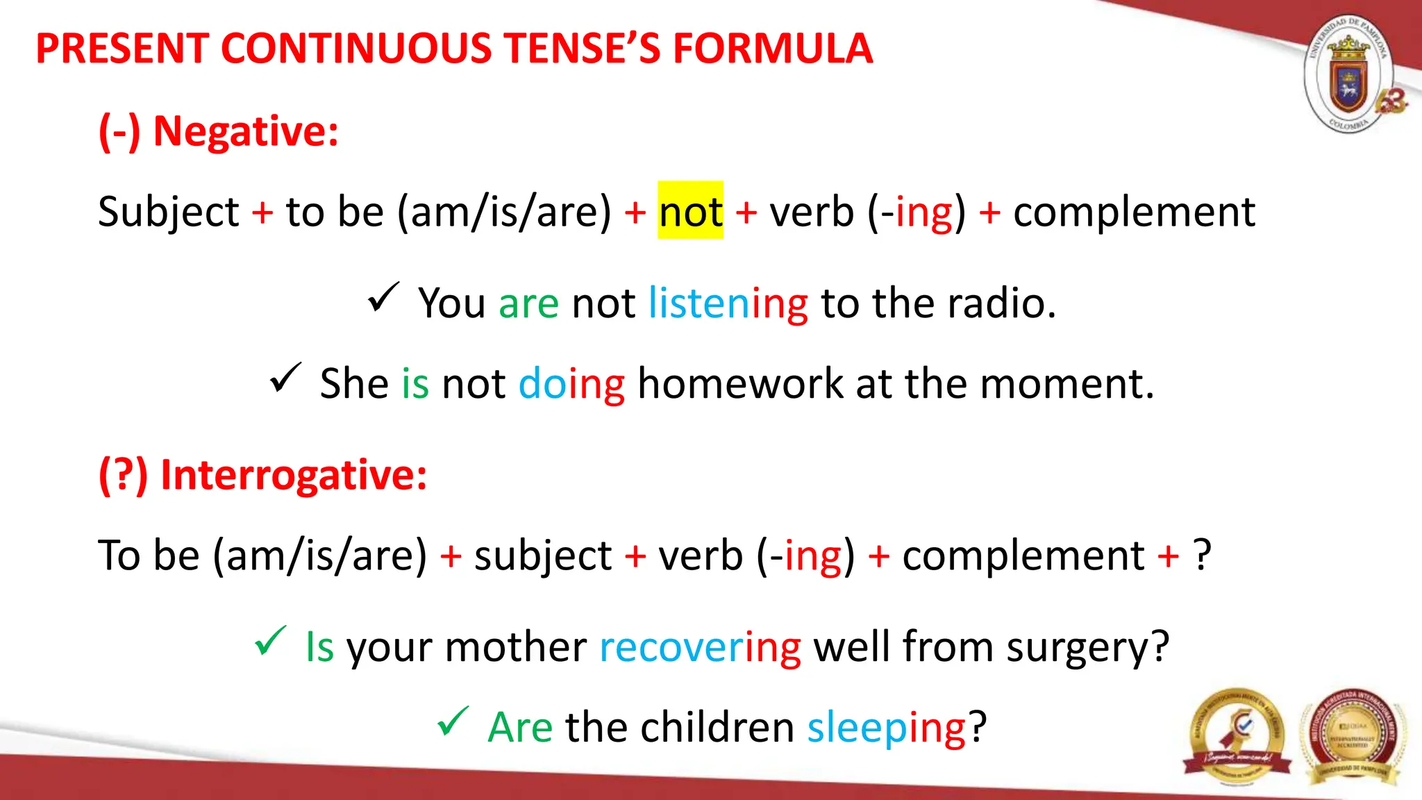 PRESENT CONTINUOUS TENSEXXXXXXXXXXXXXXXXX | PPTX
