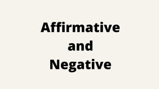 Present continuous tense: Affirmative and Negative | PDF