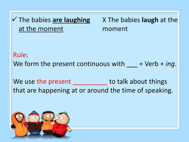 Present continuous tense negative statement | PPTX