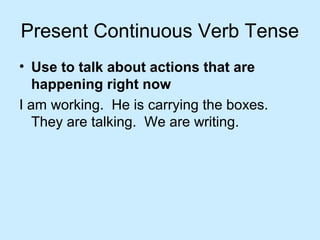 Present continuous tense new | PPT