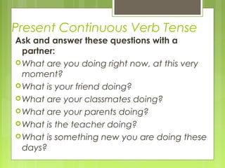 Present continuous tense new (1) | PPT