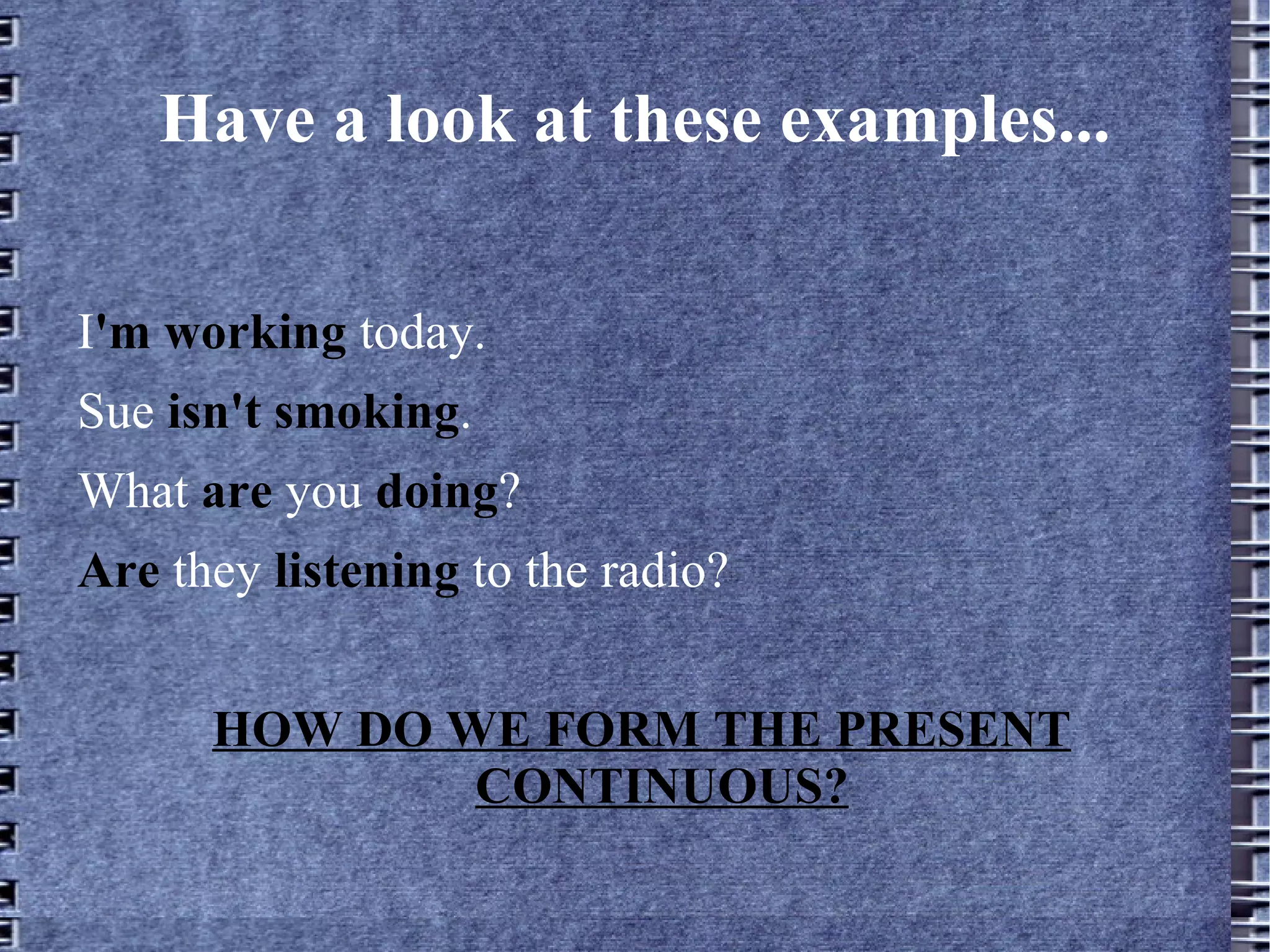 Present continuous unit 1 | PPT