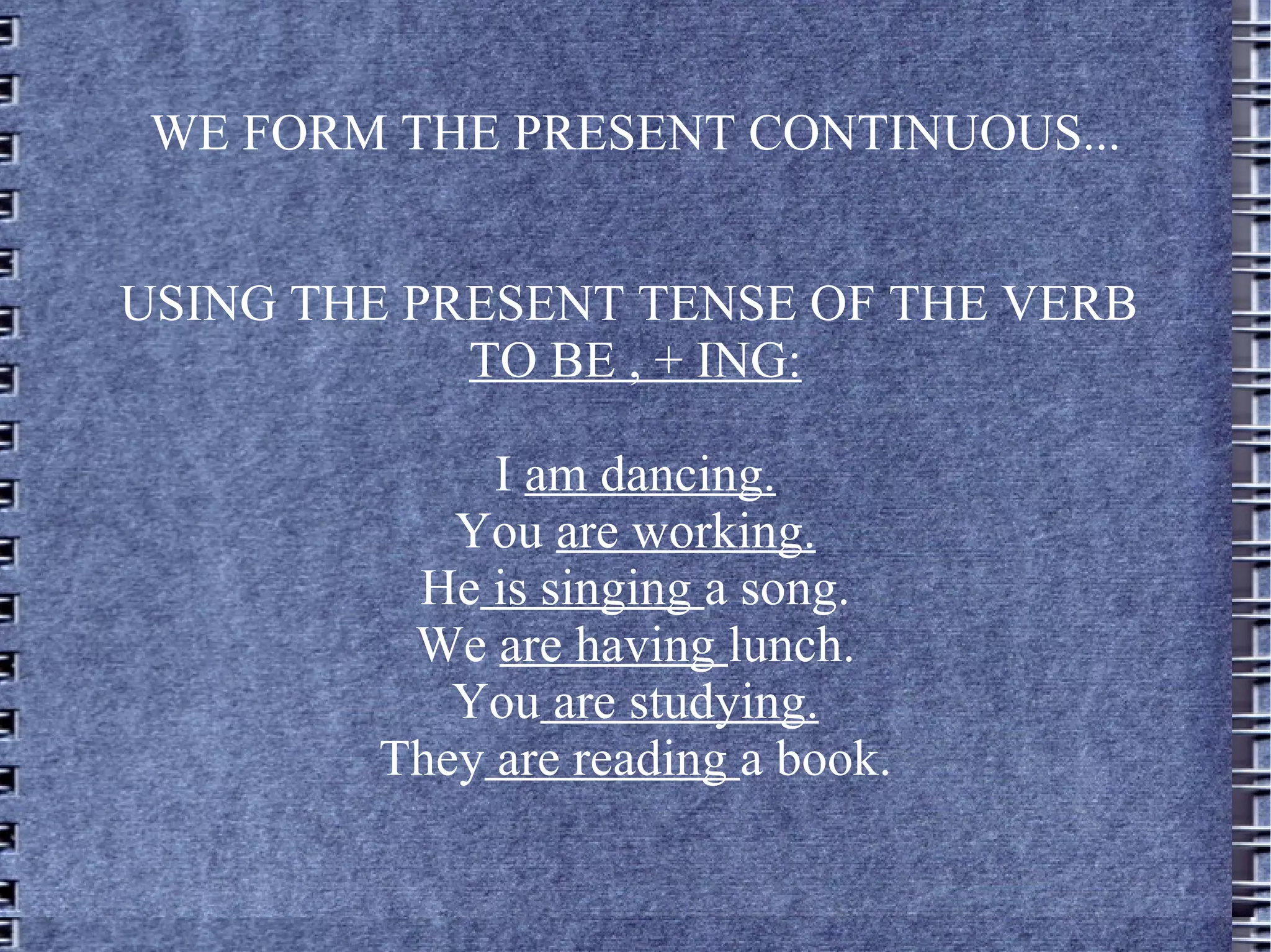 Present continuous unit 1 | PPT