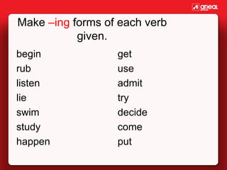 Present continuous (version 2) | PPT