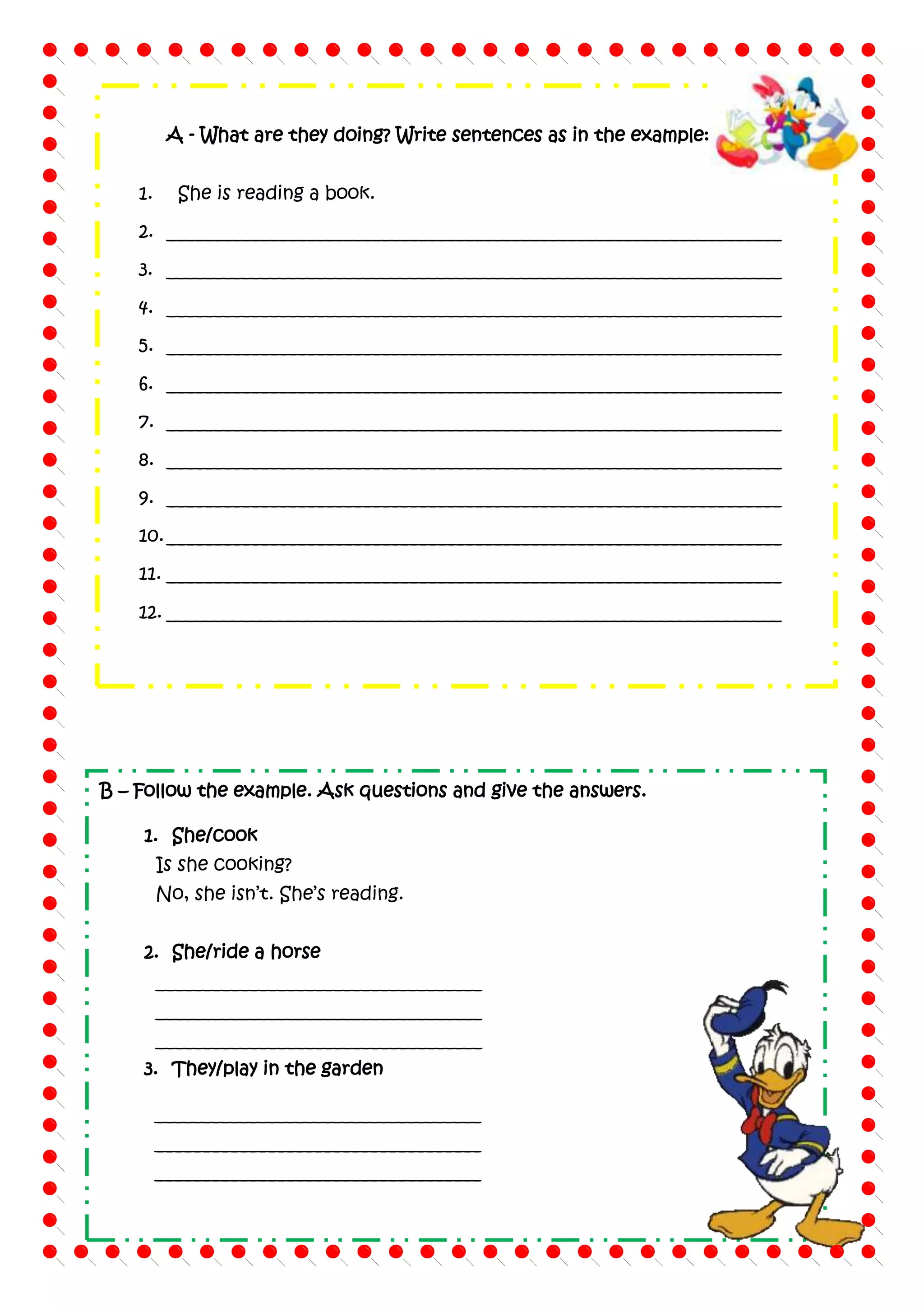 Present Continuous Worksheet | DOCX