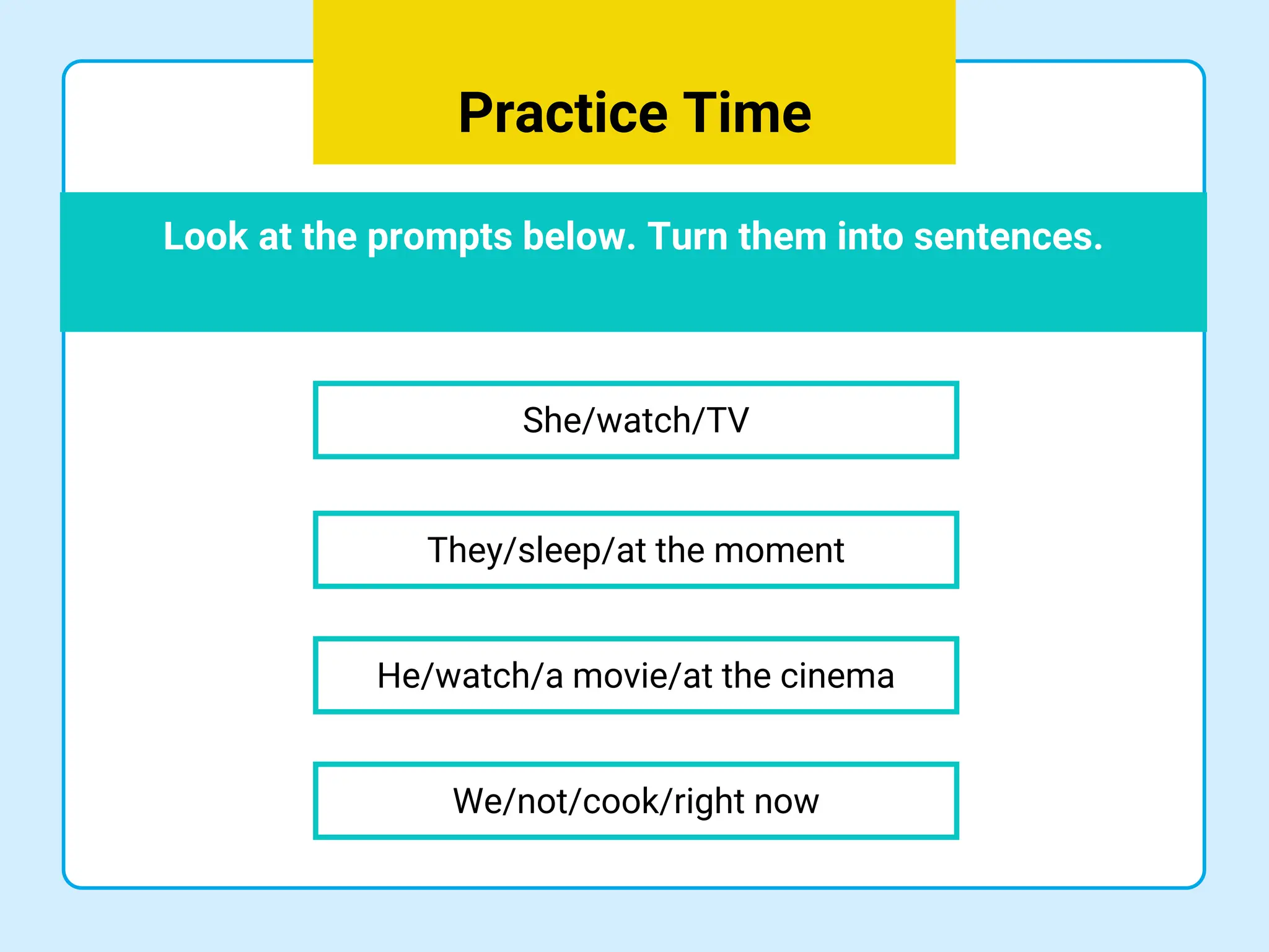 present continuous lesson, exercises and games | PPT