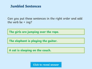 present continuous lesson, exercises and games | PPTX