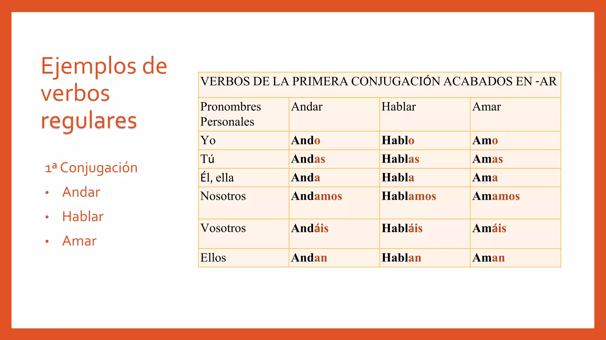 Presente de indicativo. verbos regulares | PPT