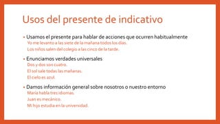 Presente de indicativo. verbos regulares | PPTX