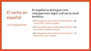 Presente de indicativo. verbos regulares | PPTX