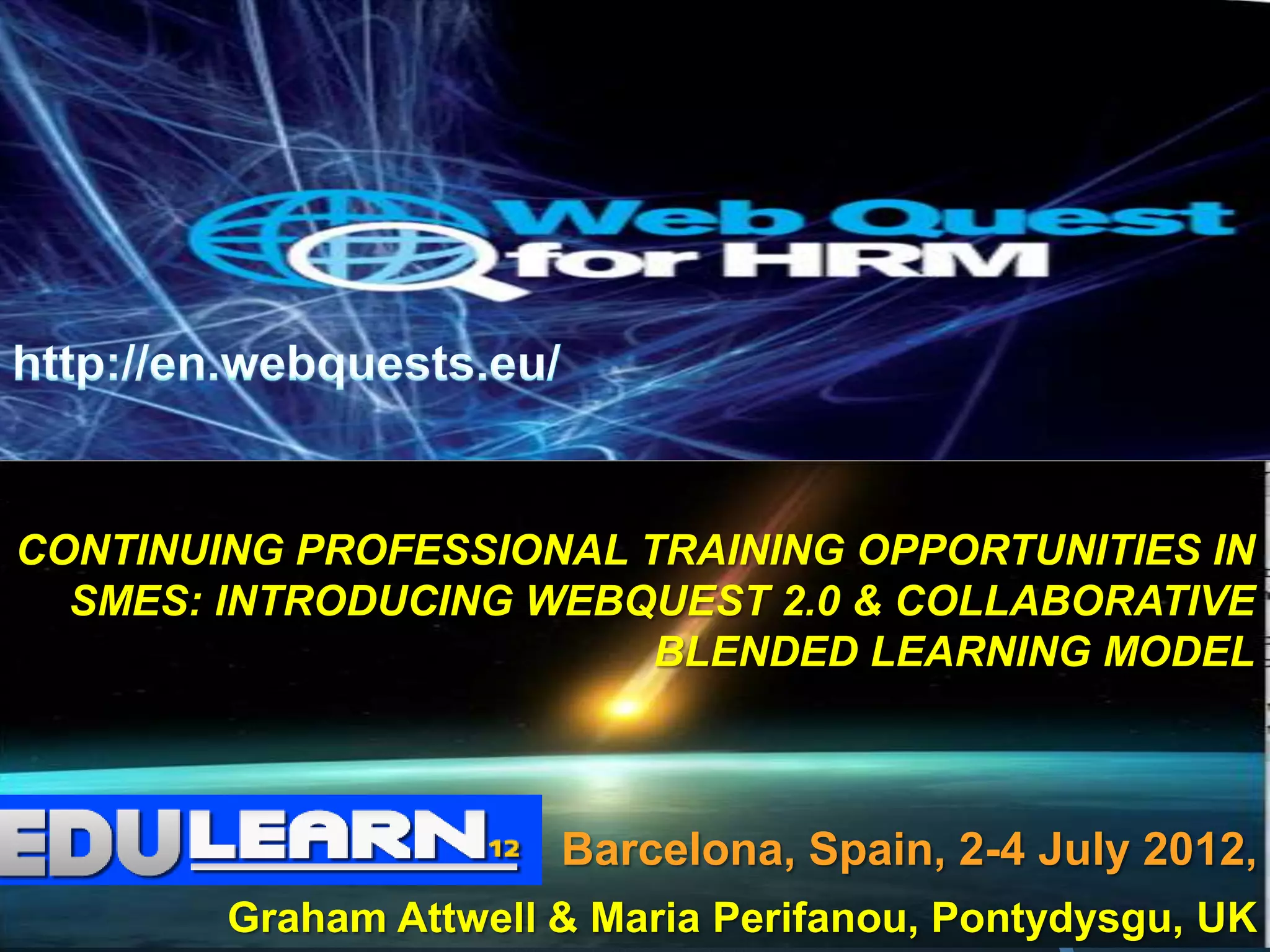EDULEARN12 - WEBQUEST for HRM project | PPT