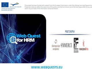 EDULEARN12 - WEBQUEST for HRM project | PPT