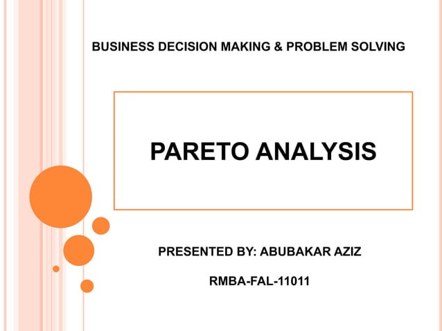 Pareto Analysis | PPTX