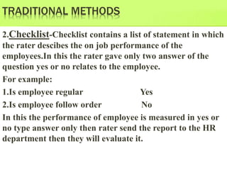 METHODS OF PERFOMANCE APPRAISAL | PPTX