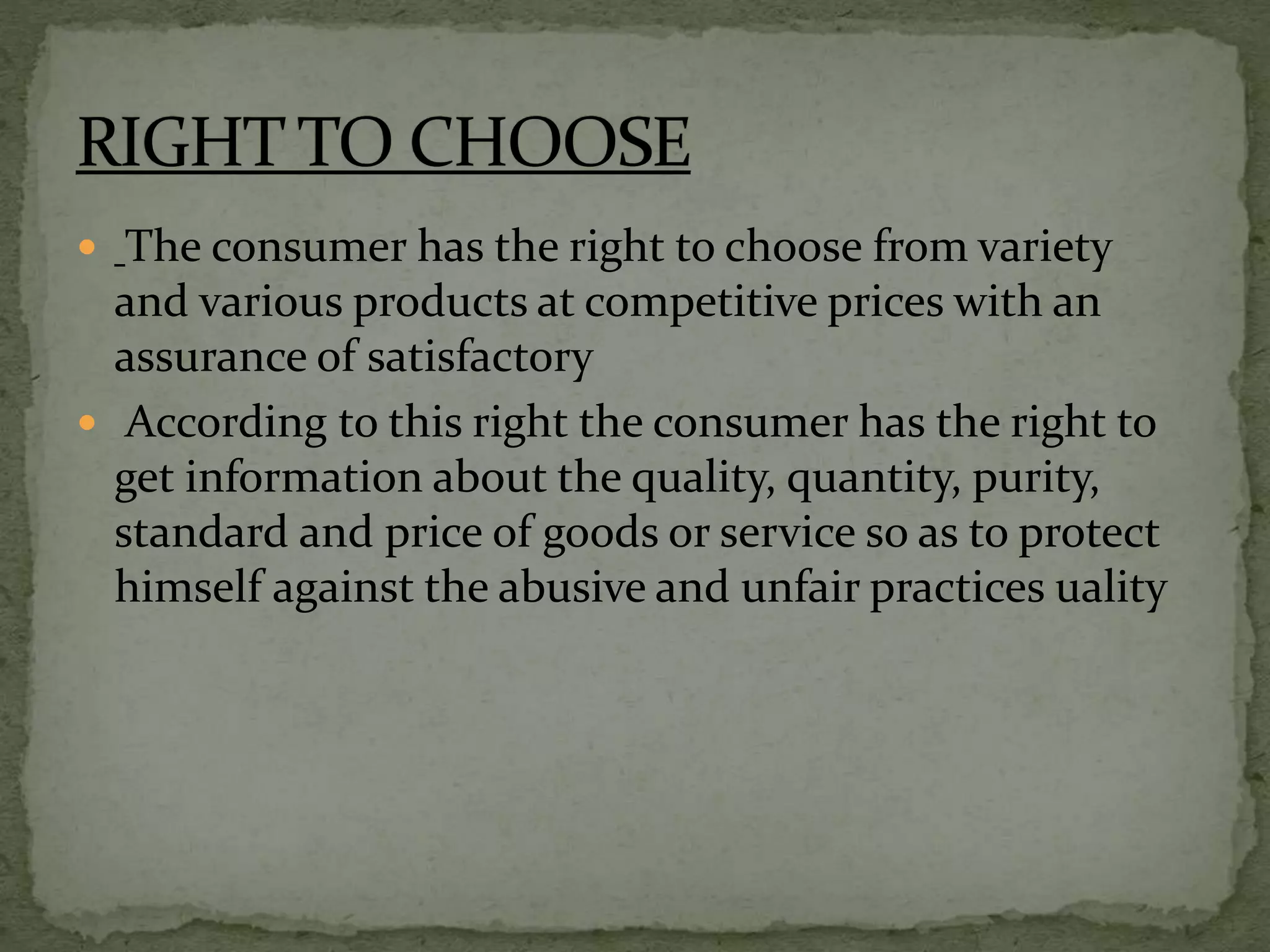 Consumer rights and responsibilities | PPTX