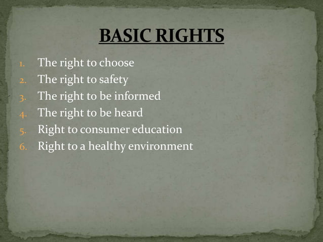 Consumer rights and responsibilities | PPTX | Household Supplies | Shopping