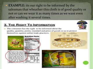 Consumers Right To Be Informed