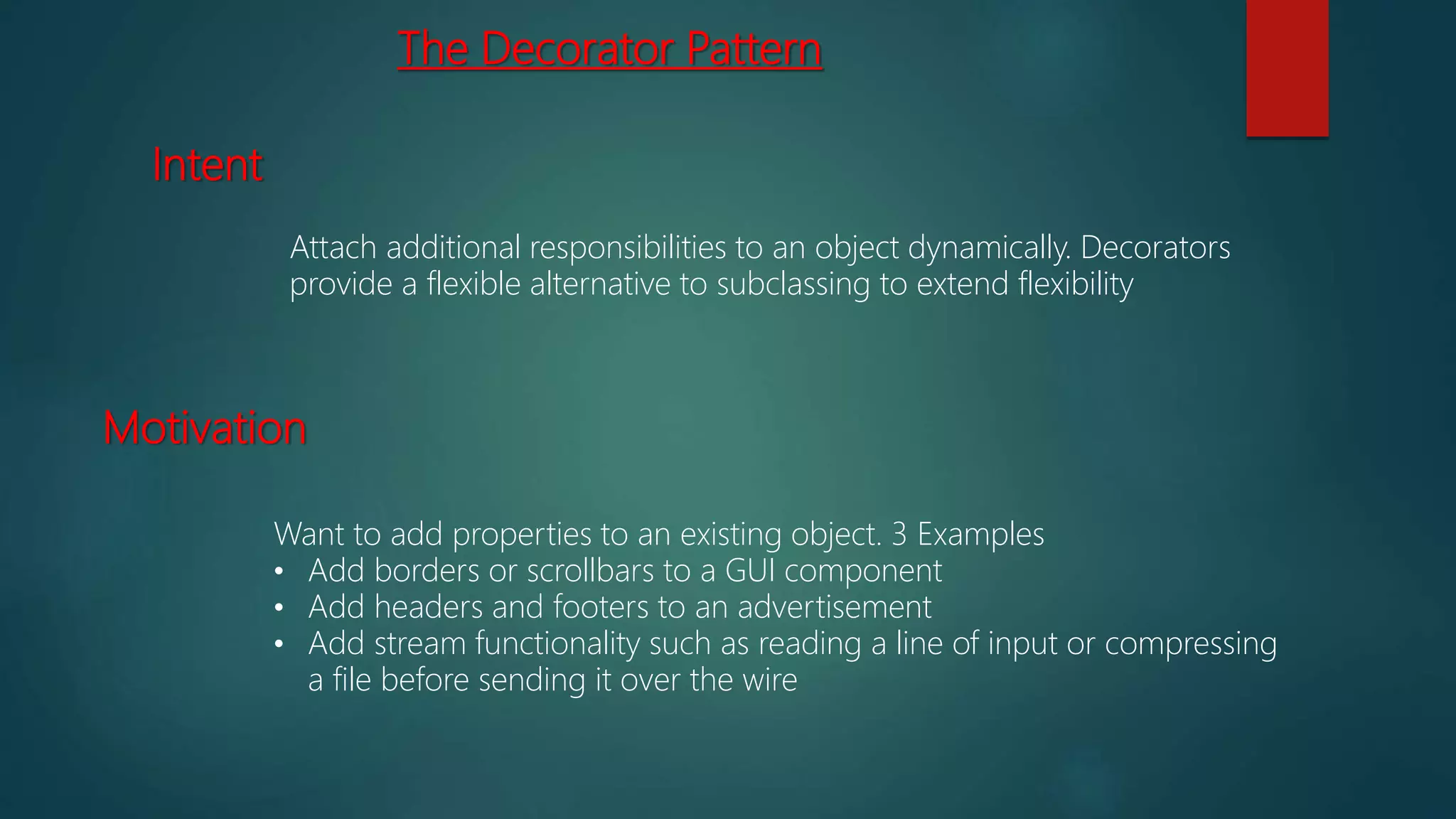 Design Pattern(decorator design pattern) and anti pattern | PPT