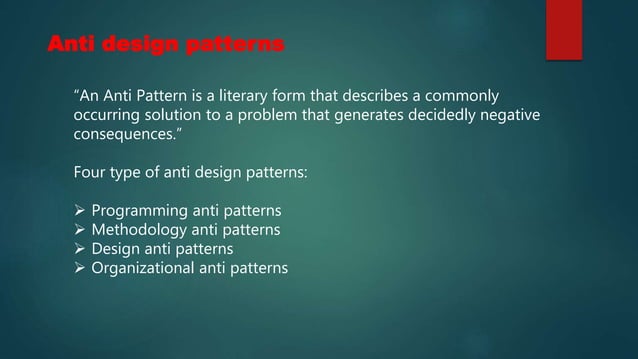 Design Pattern(decorator design pattern) and anti pattern | PPT