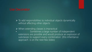 Design Pattern(decorator design pattern) and anti pattern | PPT