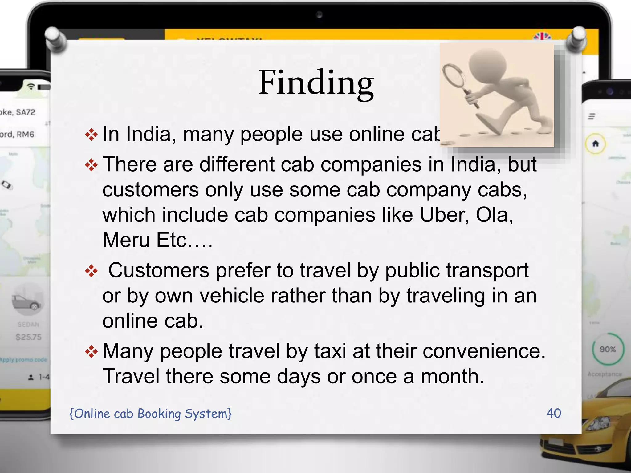 online Cab Booking System PPT Presentation | PPTX