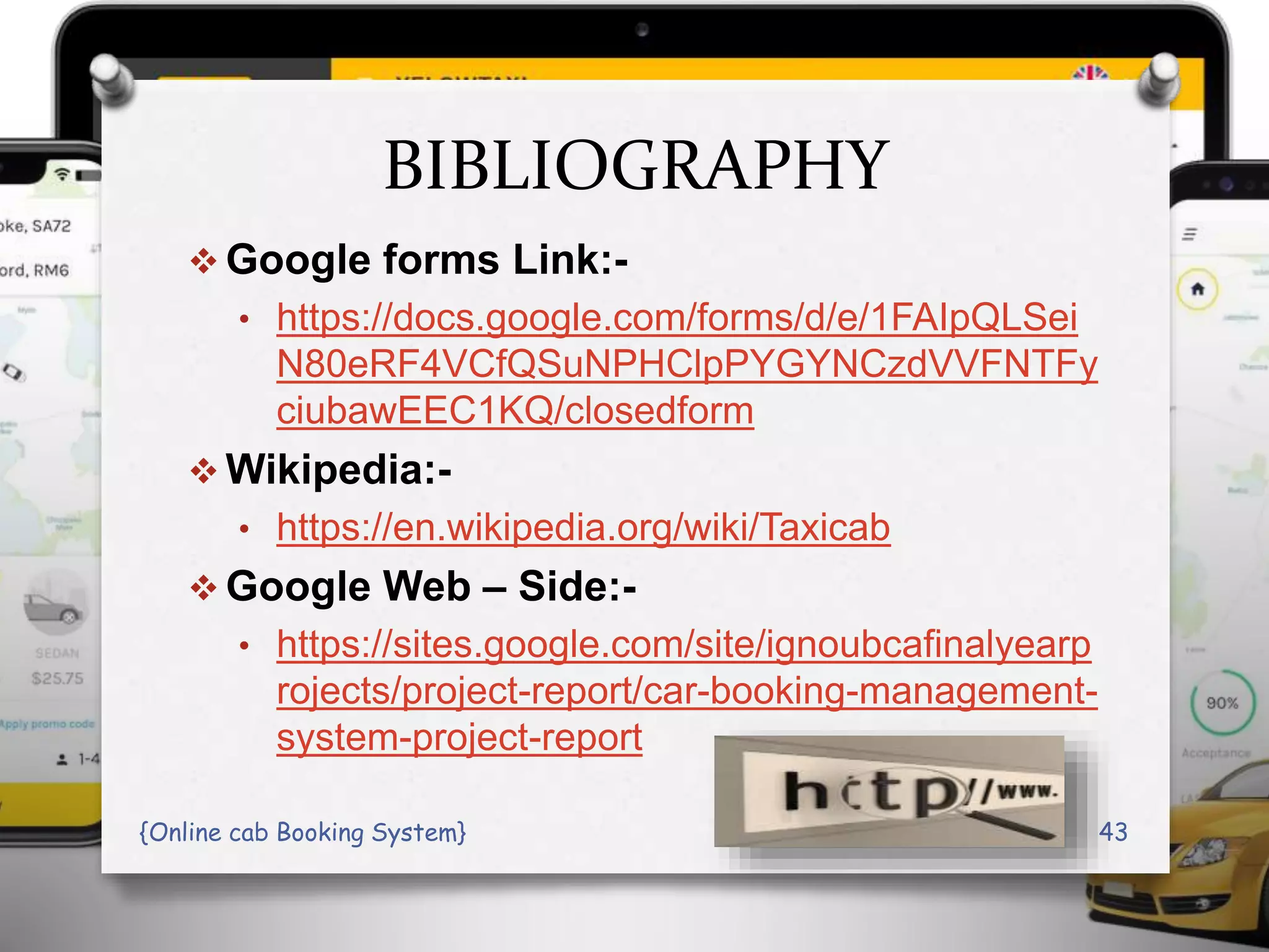 online Cab Booking System PPT Presentation | PPTX