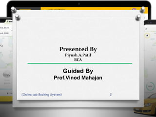 online Cab Booking System PPT Presentation | PPTX