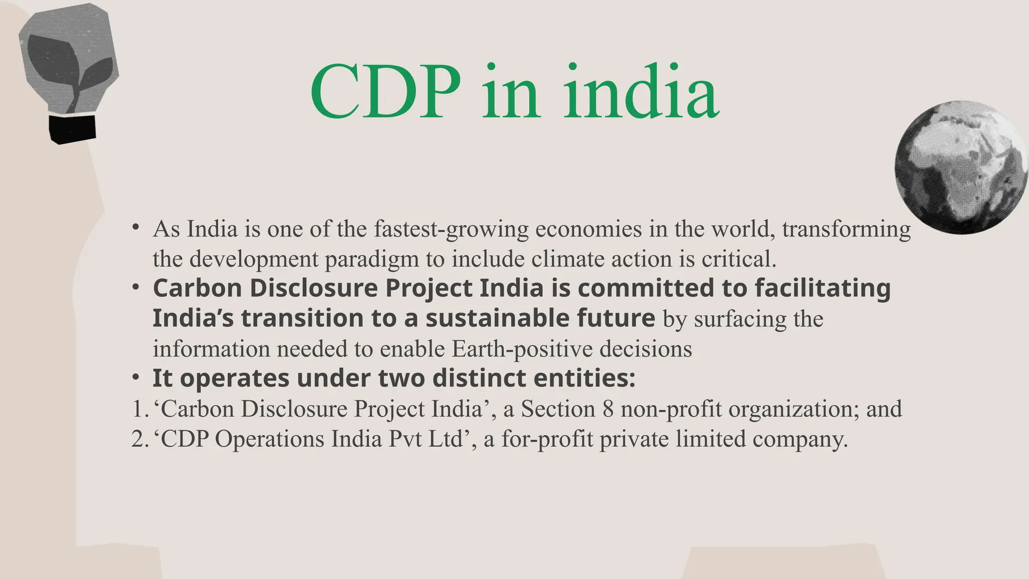 GCDP( Carbon Disclosure Project ) ppt- F23012 | PPTX