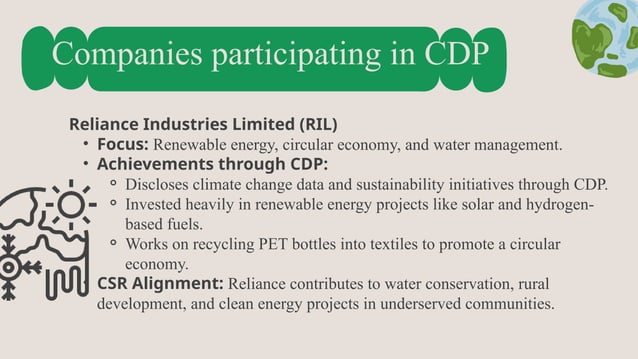 GCDP( Carbon Disclosure Project ) ppt- F23012 | PPTX