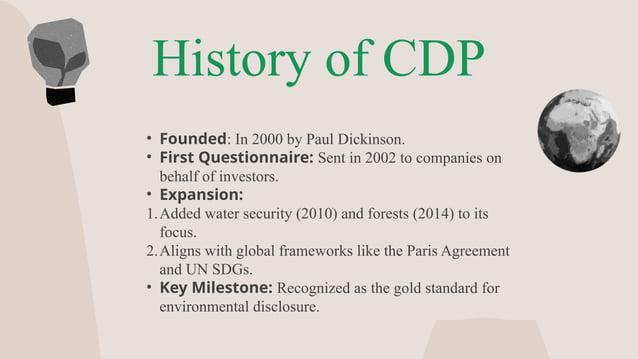 GCDP( Carbon Disclosure Project ) ppt- F23012 | PPTX