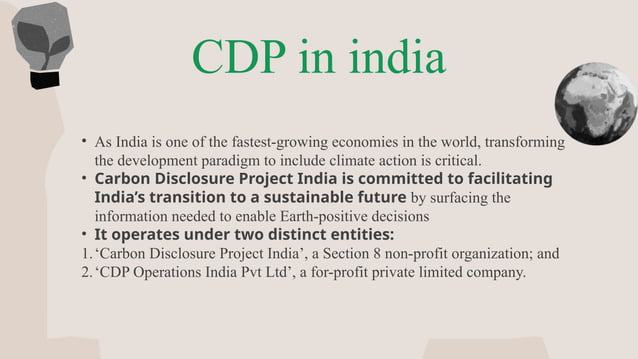 GCDP( Carbon Disclosure Project ) ppt- F23012 | PPT