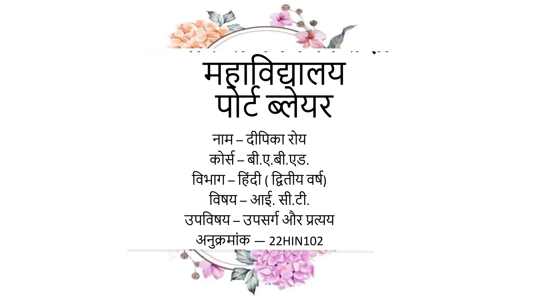 PRESENTED on upsarg aur pratya Hindi grammar | PPT