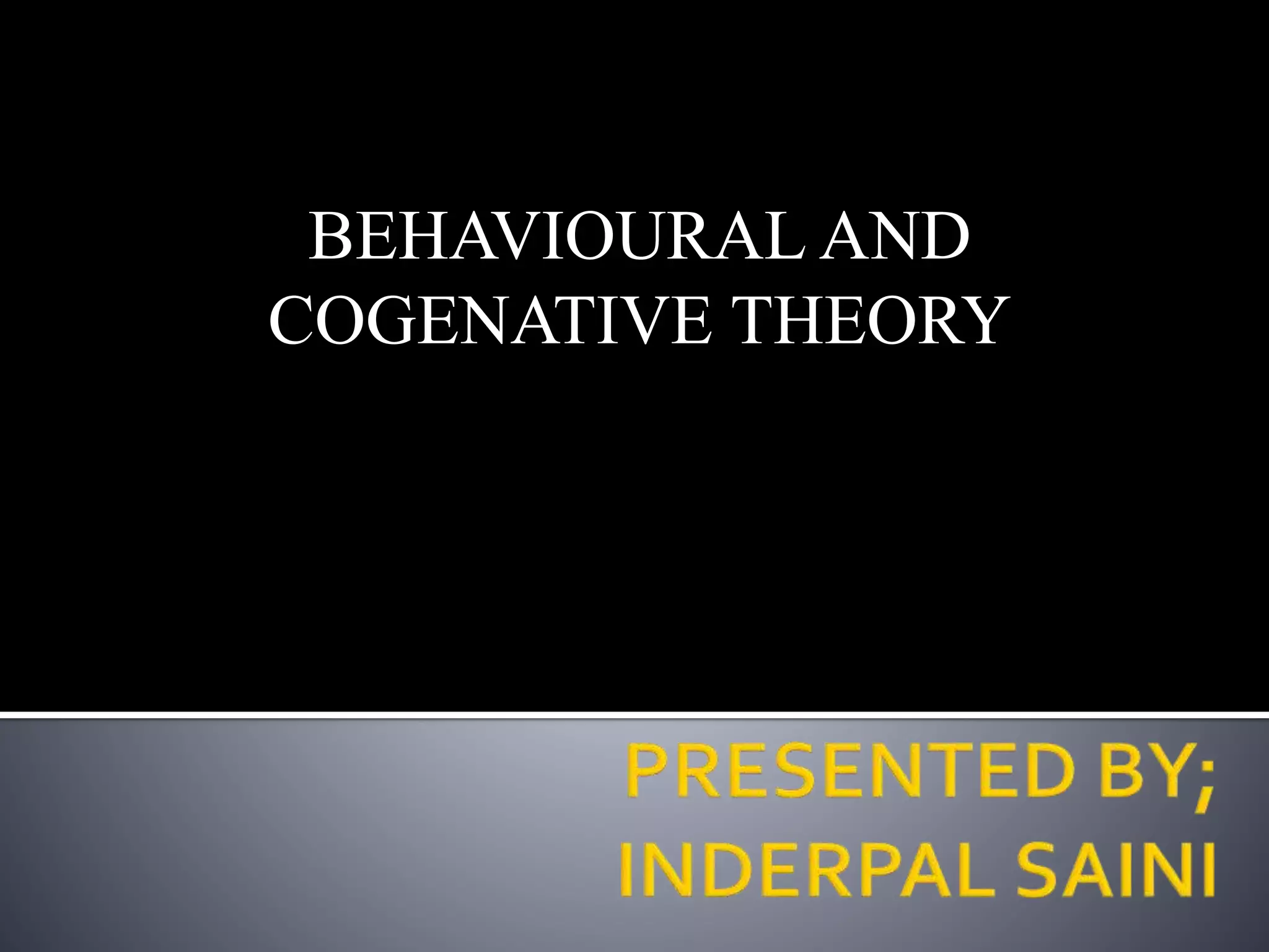 cognative theory | PPTX | Science