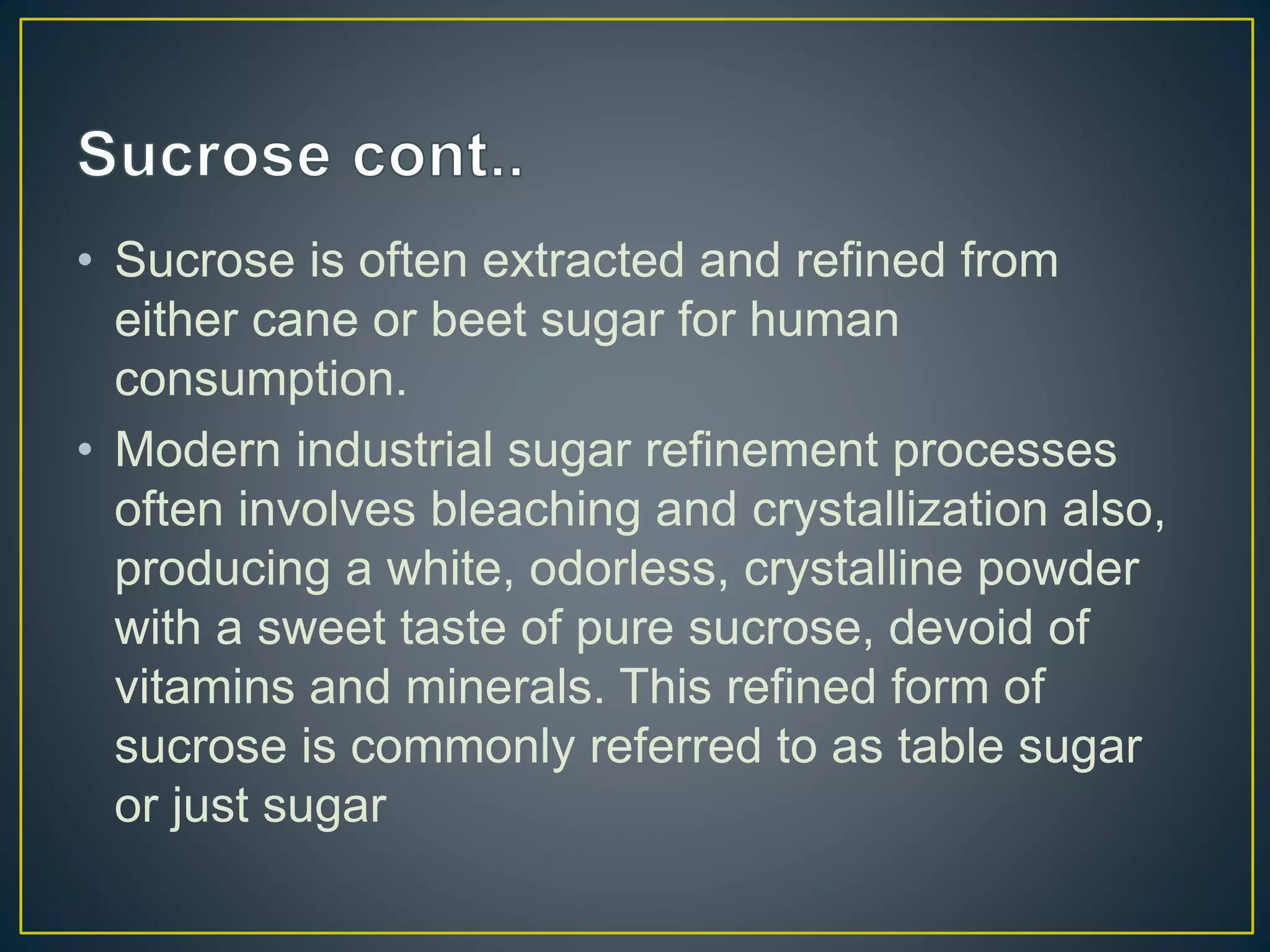 synthesis of sucrose presented by kulsoom pirjan baloch | PPTX