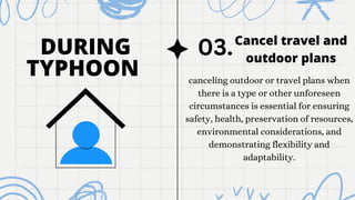 Safety Measures Before During and After Typhoon | PDF