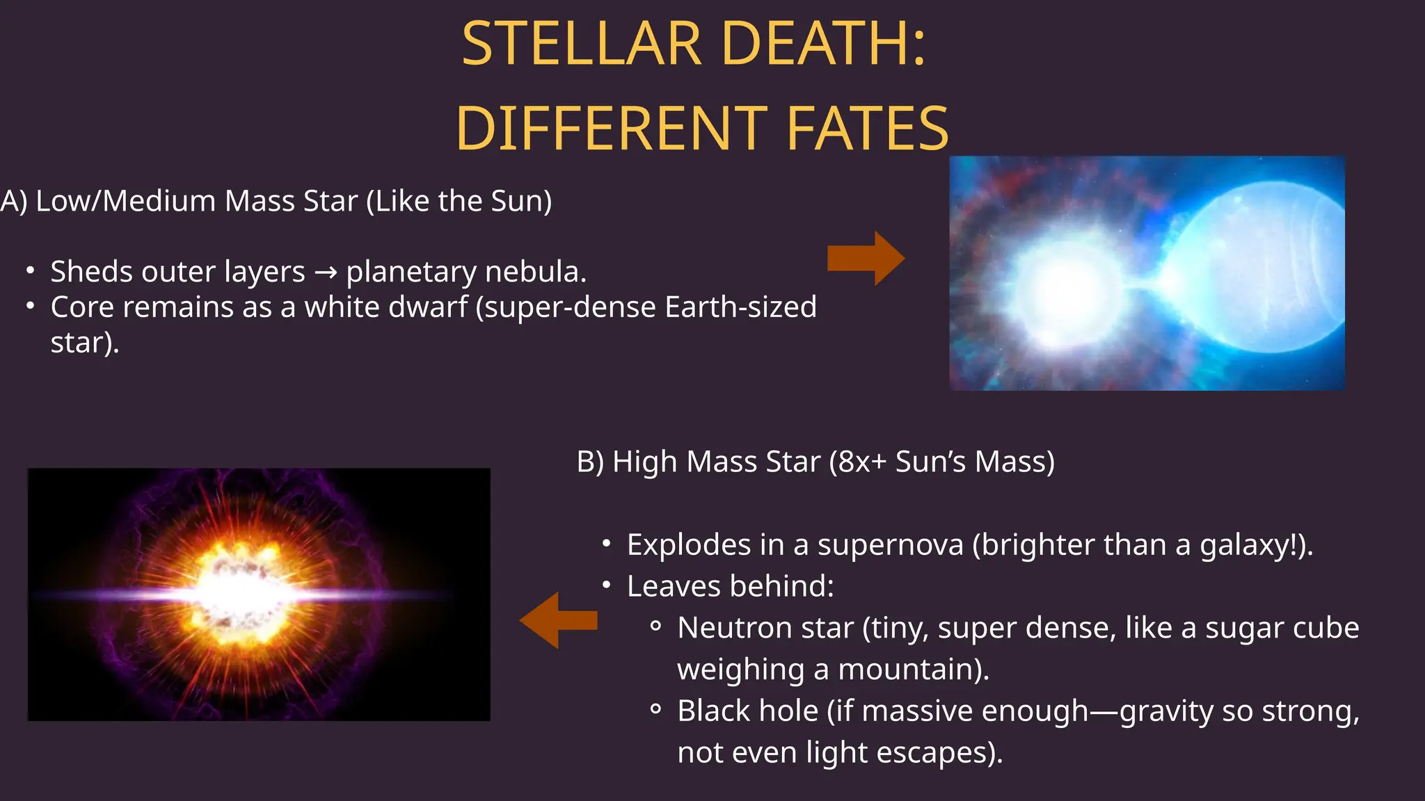 Life cycle of a star from birth to stellar afterlife | PPT