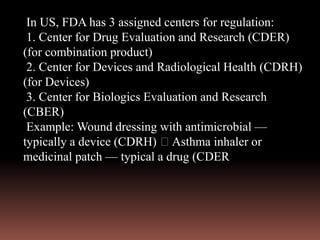 regulation for combination product and medical devices | PPTX
