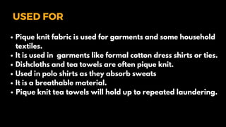 PIQUE KNIT FABRIC | PDF