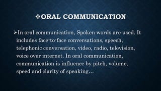 Types of communication | PPTX