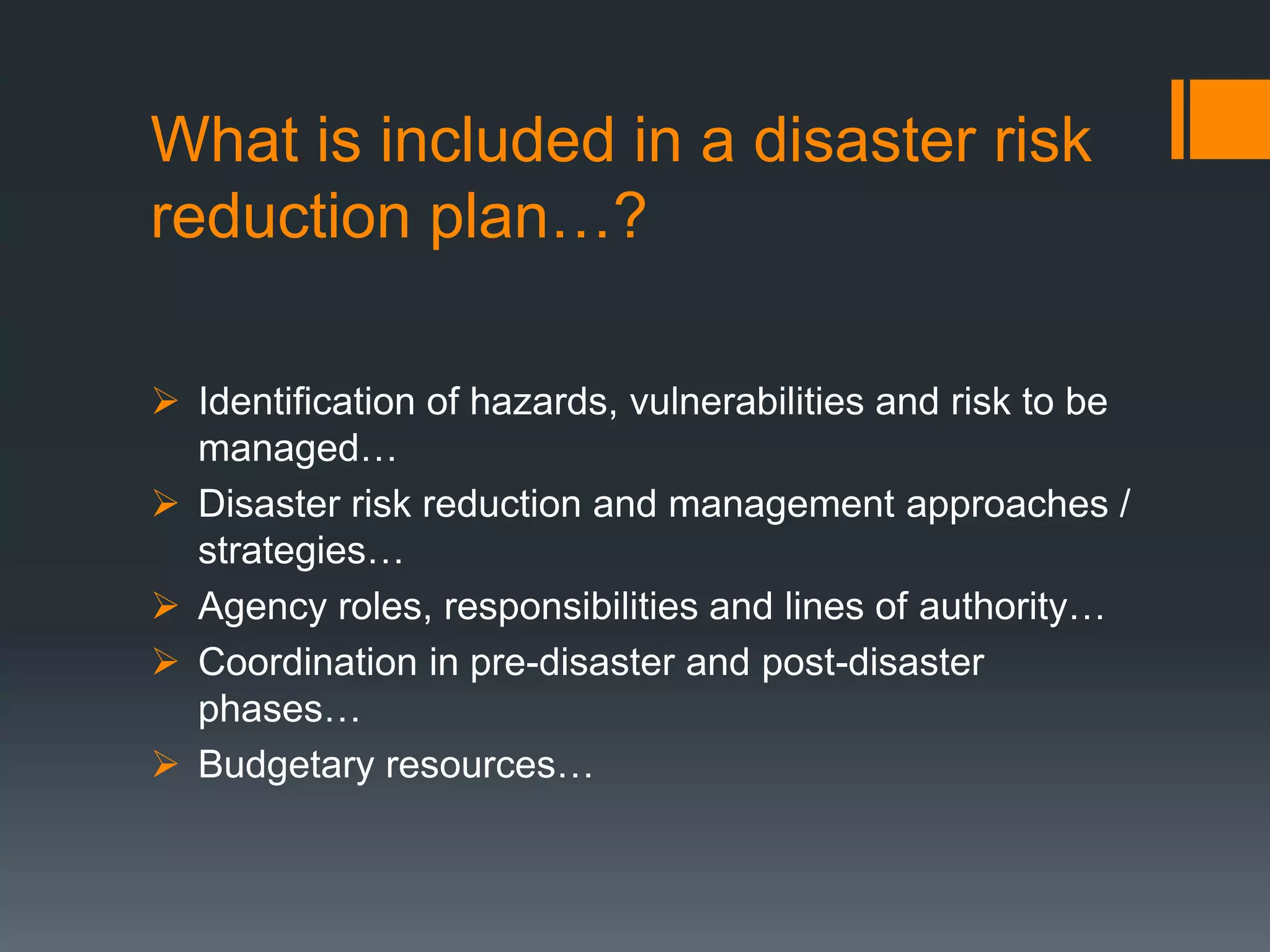 Disaster Risk Reduction Planning | PPTX
