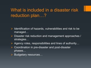 Disaster Risk Reduction Planning | PPTX