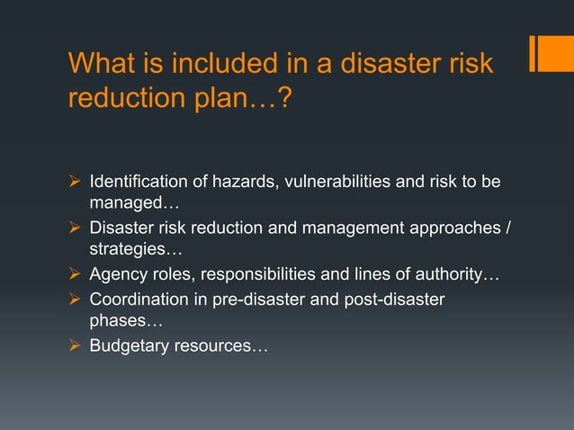 Disaster Risk Reduction Planning | PPT