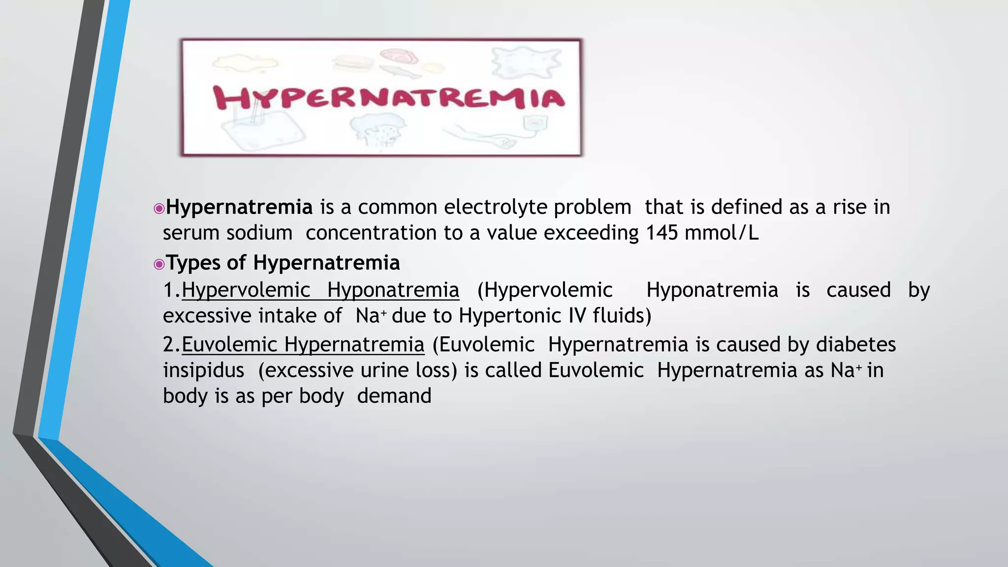 Hypo & Hyper glycemia ,Hypo & hyper natremia | PPT