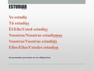 Presente del subjuntivo de los verbos regulares | PDF